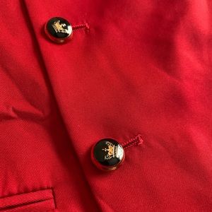 Jackets & Coats | Red Military Button Jacket Blazer Marine Coat | Poshmark